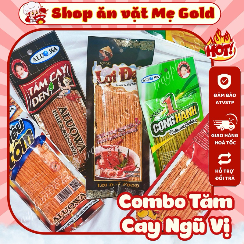 Five-spice spicy toothpick Combo, Vietnamese spicy snack sticks (set of ...
