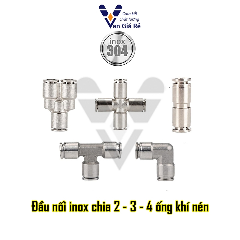 304 stainless steel pneumatic quick connector divided into 2 3 4 PZA PE ...