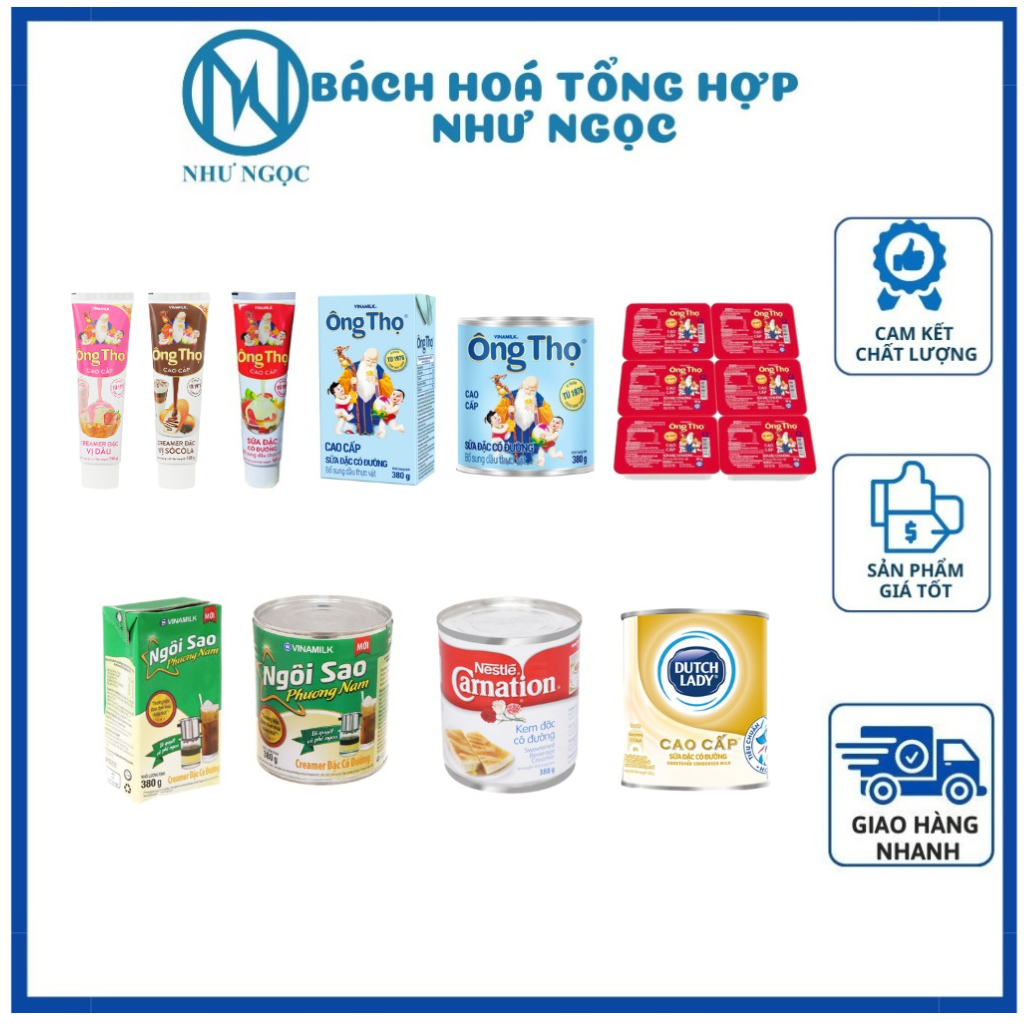 Condensed Milk 380G - Dutch Lady/Mr. Tho/Green Southern Star/Nestle ...
