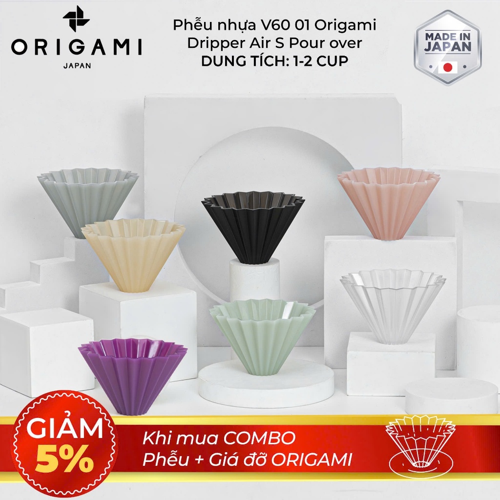 [Origami Japan] Volcano Plastic Funnel V60 01 Origami Dripper Air S ...