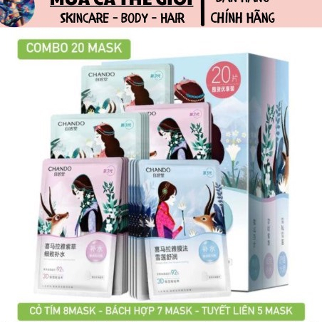 Chando Mask for moisturizing and whitening skin (Mask Chando) | Shopee ...