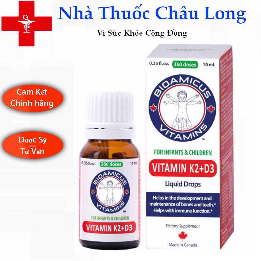 Bioamicus Vitamin D3 - Vitamin K2+ D3 - Increases calcium absorption ...