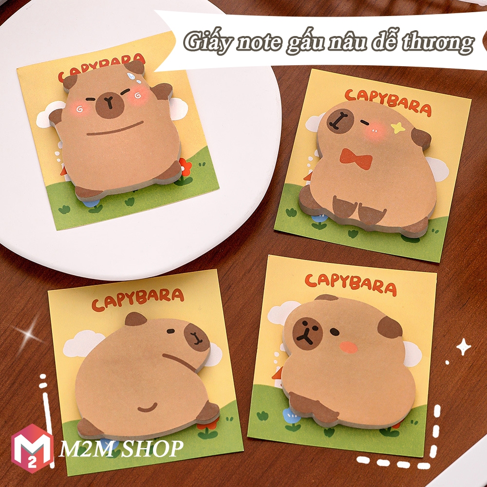 Cute brown bear notepad, cute Capybara bear notepad for students ...