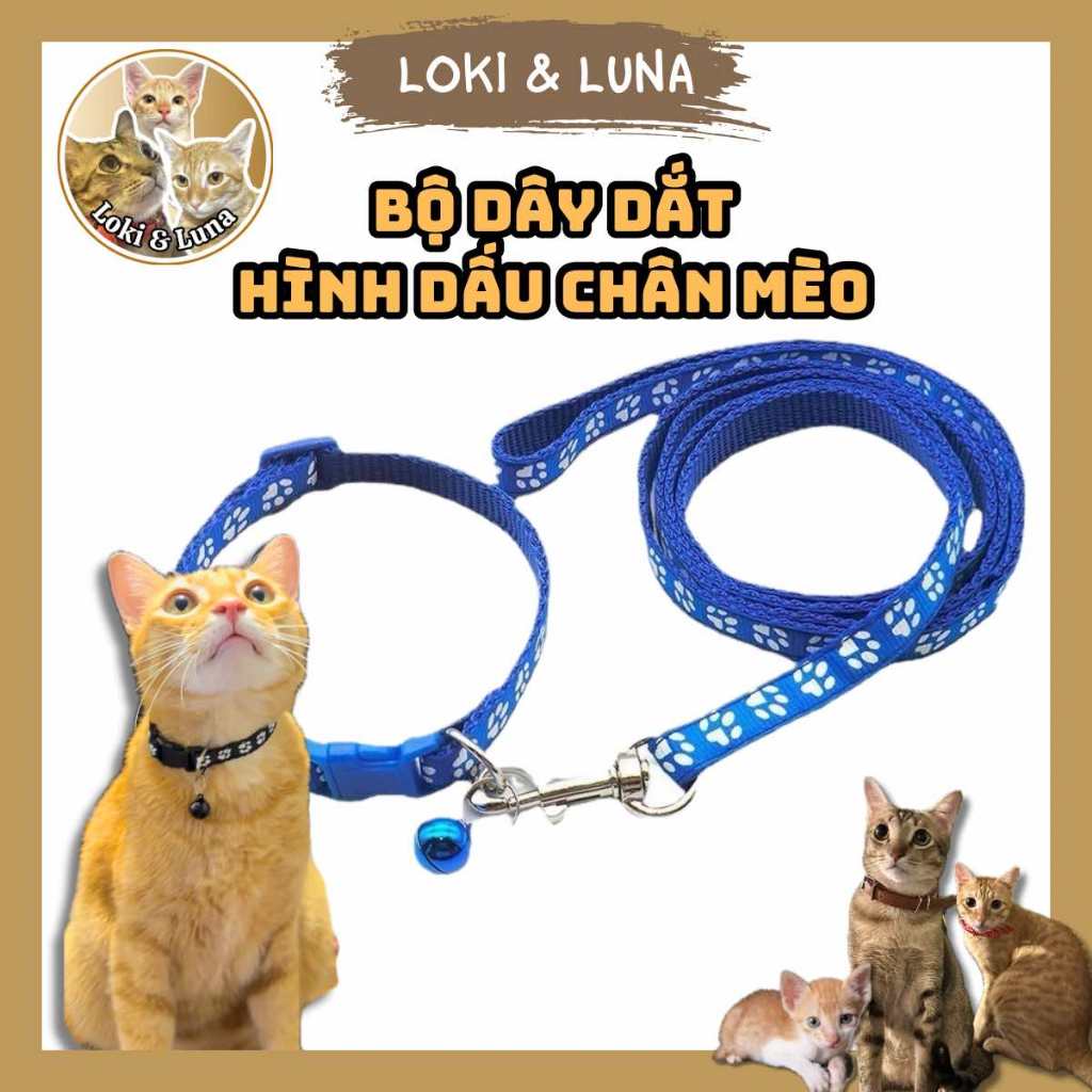[FIRE] Cat Footprint Leash Set - Dog and Cat Collar Included - Loki and ...
