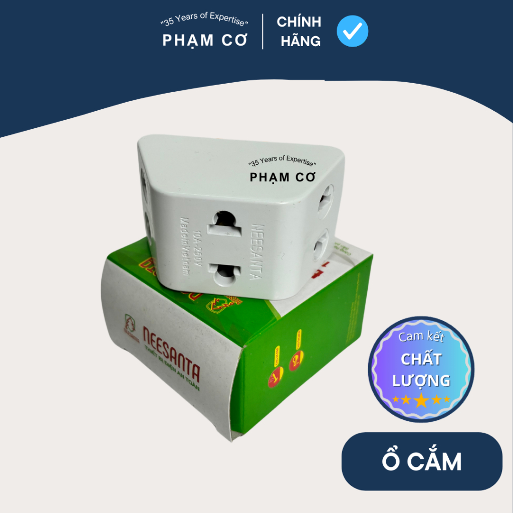 3 Socket Split Connector Power Plug, 1 To 3 NEESANTA 10A 220V Socket ...