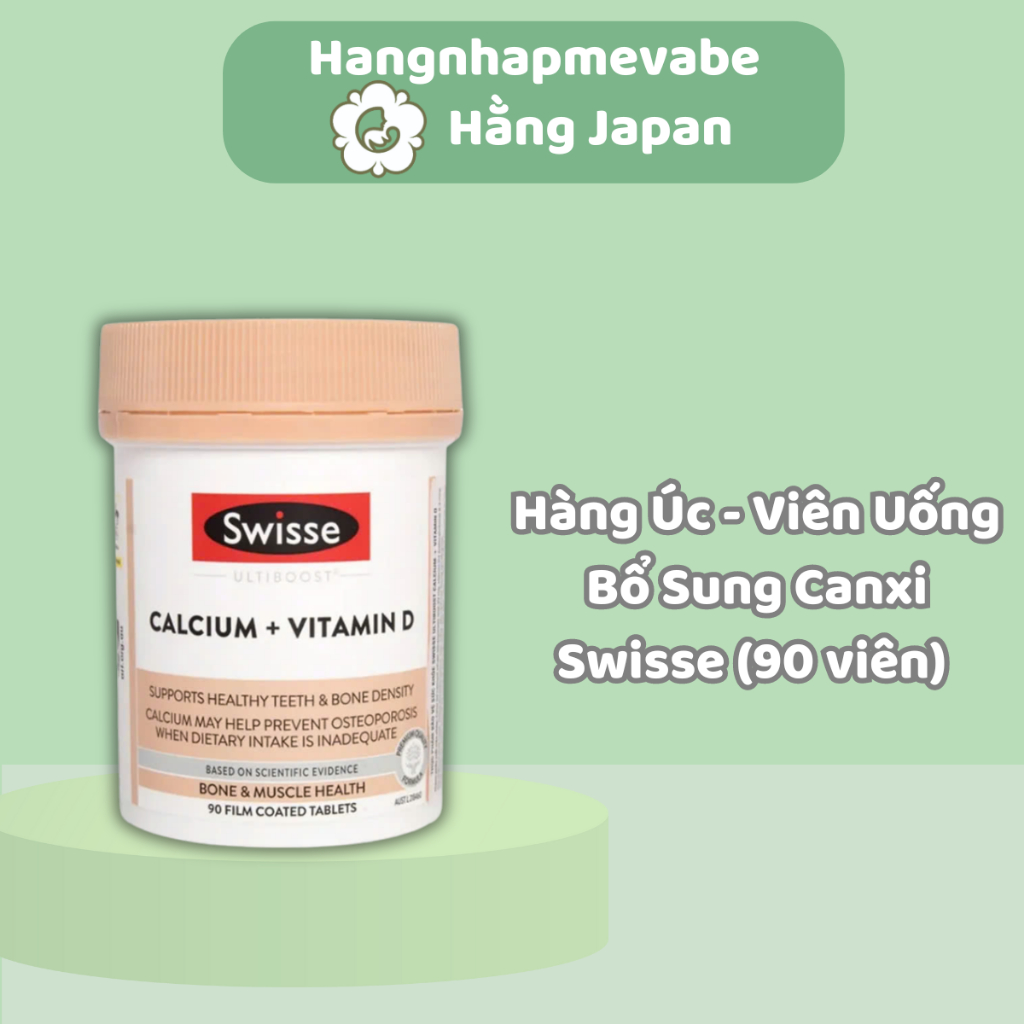 Australian Swisse Calcium + Vitamin D Calcium Supplement 90 tablets to ...
