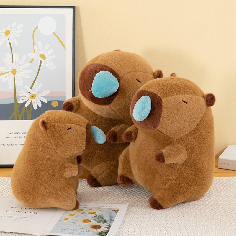 Capybara Teddy Bear Water Flow Nose, CapyBara Teddy Bear Pink Nose ...