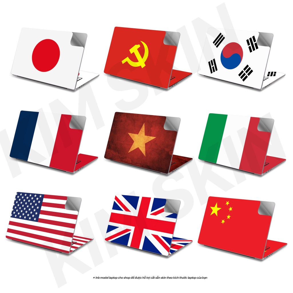 Laptop Skin Flags of Countries - Sample Stickers for All Laptop Models ...