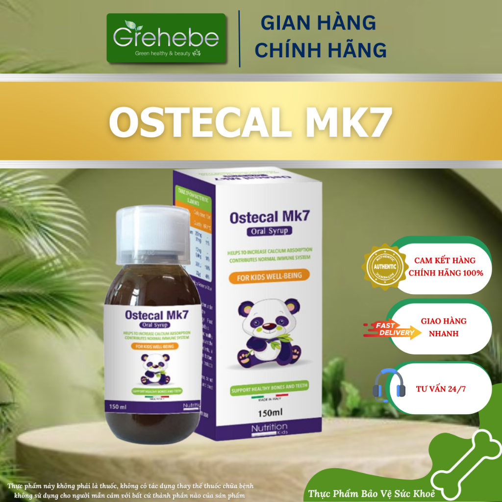 Ostecal Mk7 Organic Calcium - Calcium Supplement, Vitamin K2 (Mk7 ...