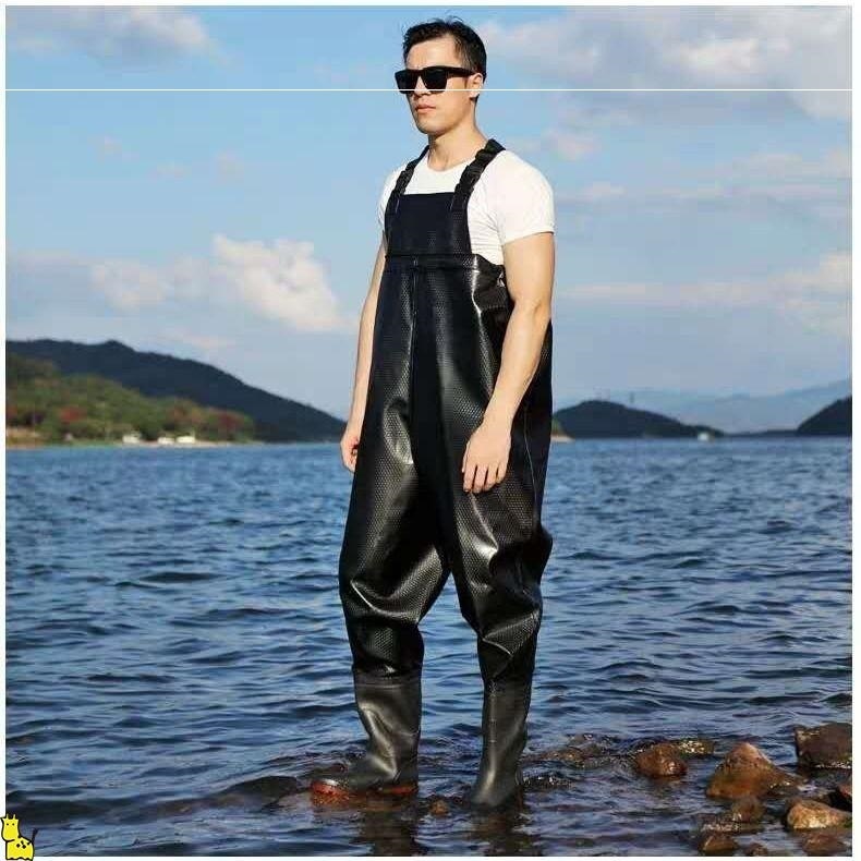 Plain Black Wading Clothes, Waterproof PVC Overalls Used in Many ...