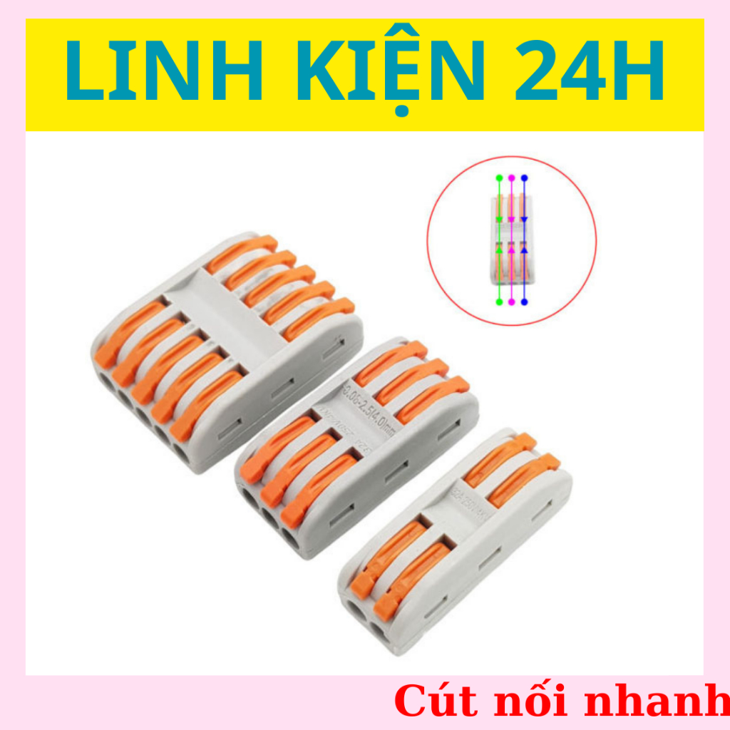 Electrical wire quick connector 32A 250VAC PCT - 2-2 - Wire quick ...