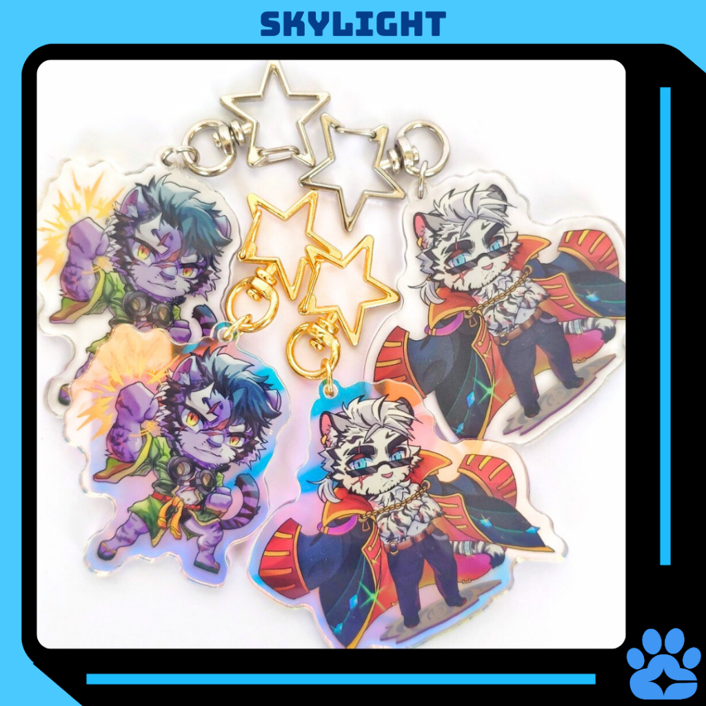 Furry MOUNTAIN / YAO Keychain 2 Layers Mica Plastic 6cm (Rainbow ...