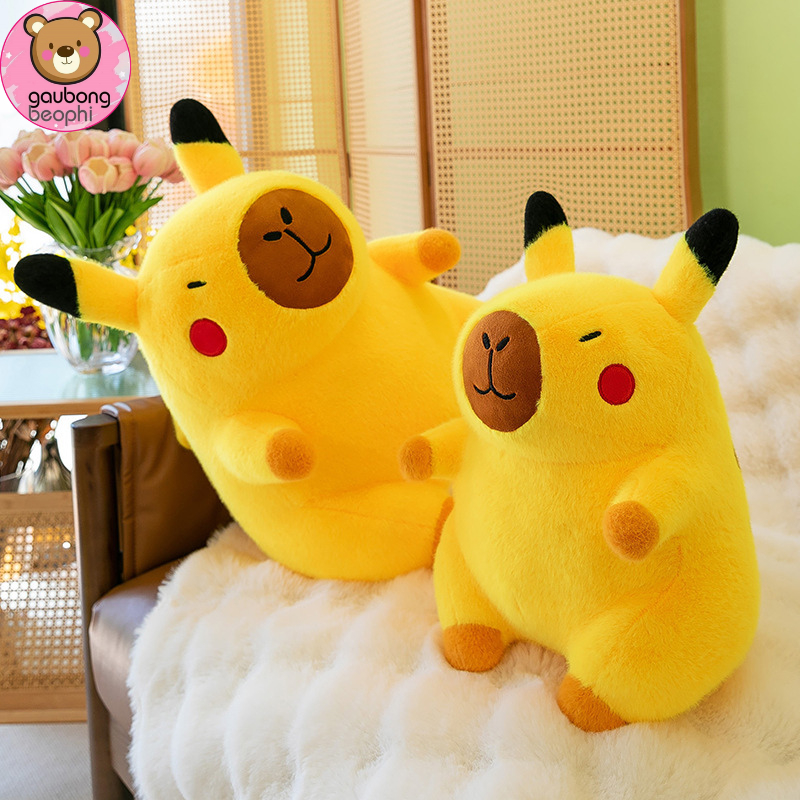 Lovely Hot Trend Capybara Cosplay Pikachu Teddy Bear GiftPiece for All ...