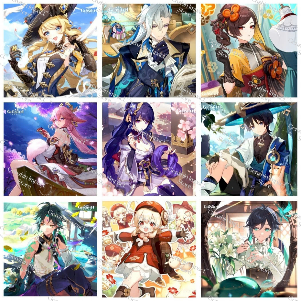 Square card photo of 5-star Genshin Impact character (with rounded ...