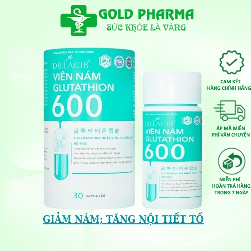 Glutathione 600 Dr Lacir genuine whitening oral tablet reduces dark spots Slingshotm, balances ...