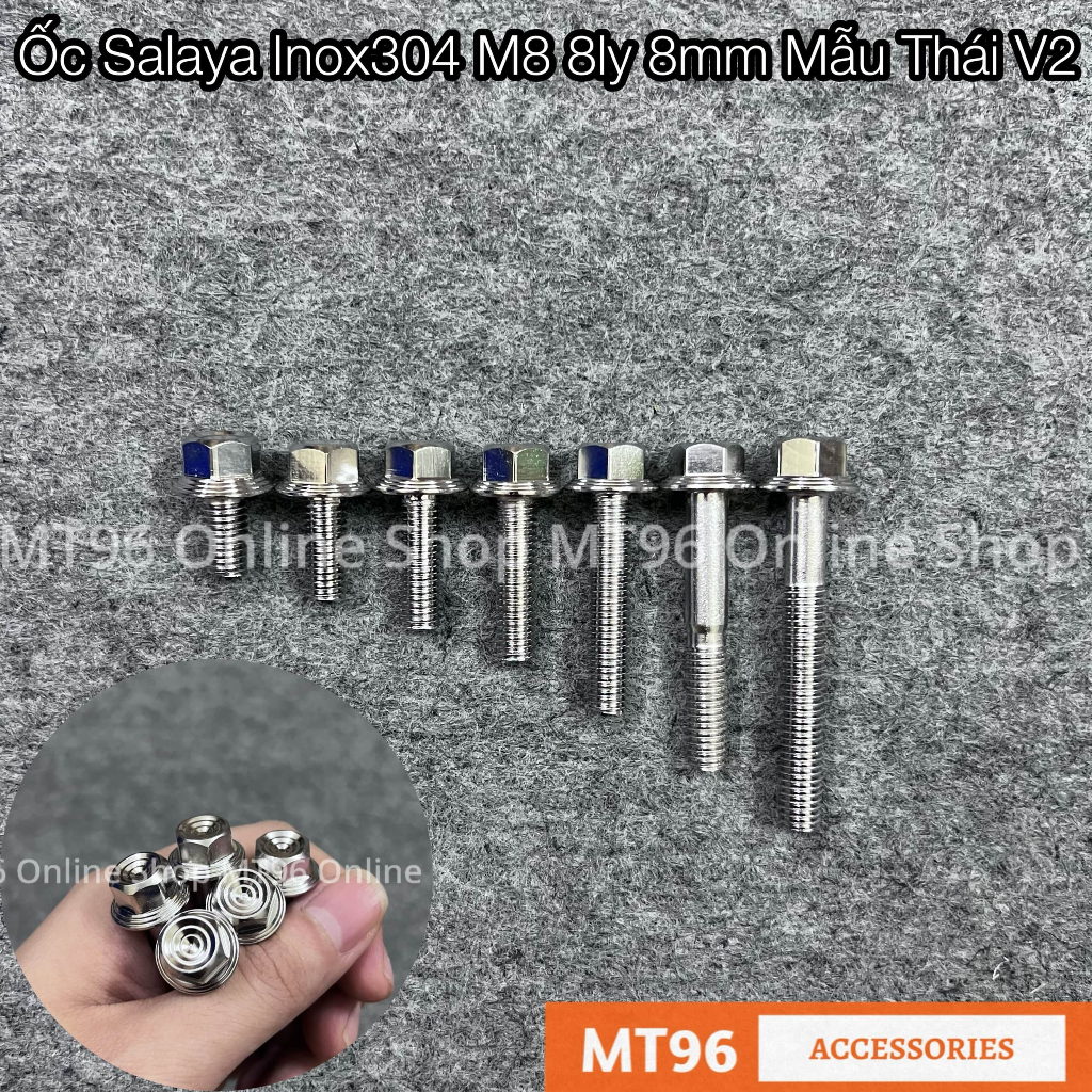 Salaya Stainless Steel Snail 8mm 8mm (8mm, M8) Thai Model V2 Installed in Many Positions ...