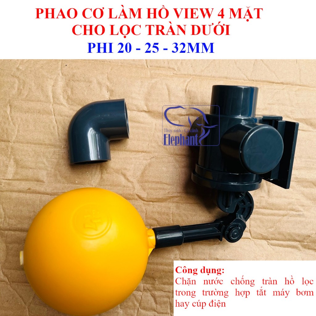 Mechanical float for making a 4-sided view tank to block water and ...