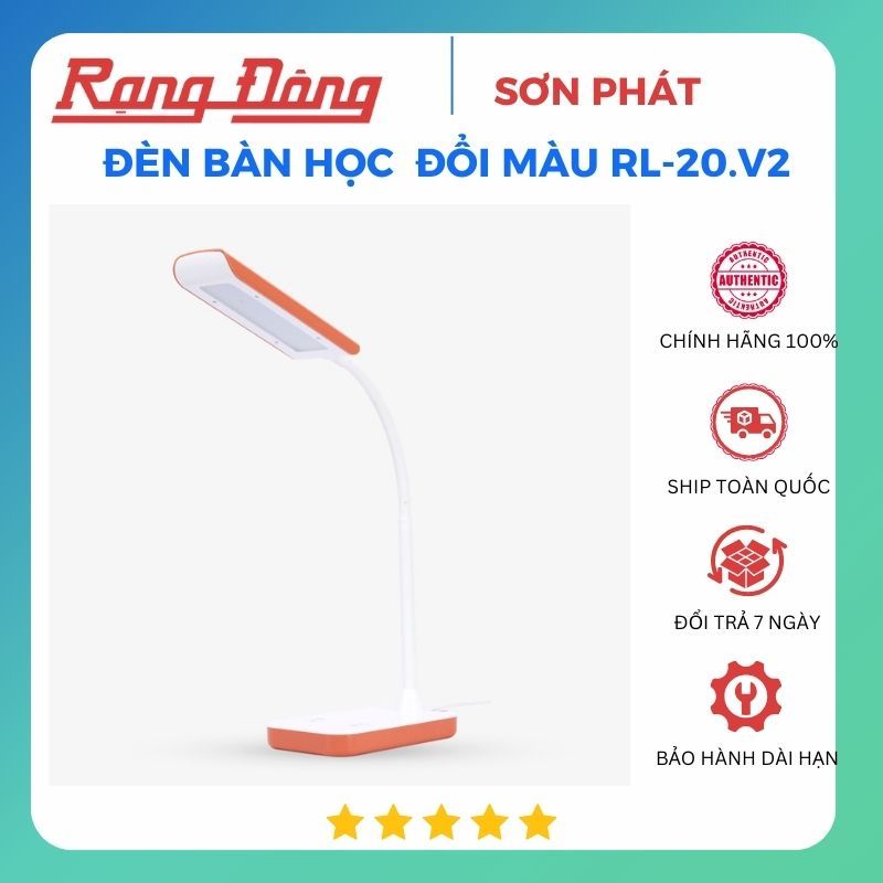 Rang Dong LED Desk Lamp, 4 Color Changing Modes, 3 Brightness Intensity ...