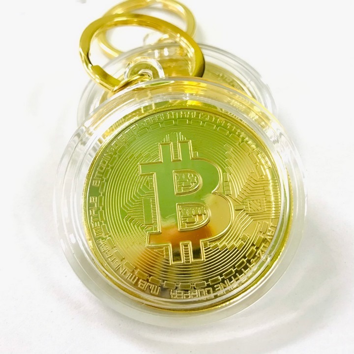 Feng Shui Keychain - Bitcoin Gold Coin, diameter: 4cm - PRINTED ON ...