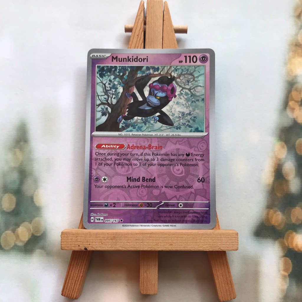 Pokemon Munkidori Picture Card 095/167 - Odd Card SVE Twilight ...