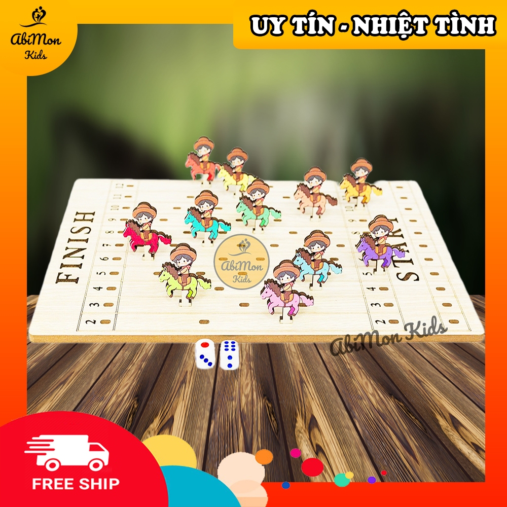 Fun Horse Racing Game Set ️ thick MDF wood, covered with mold-proof ...