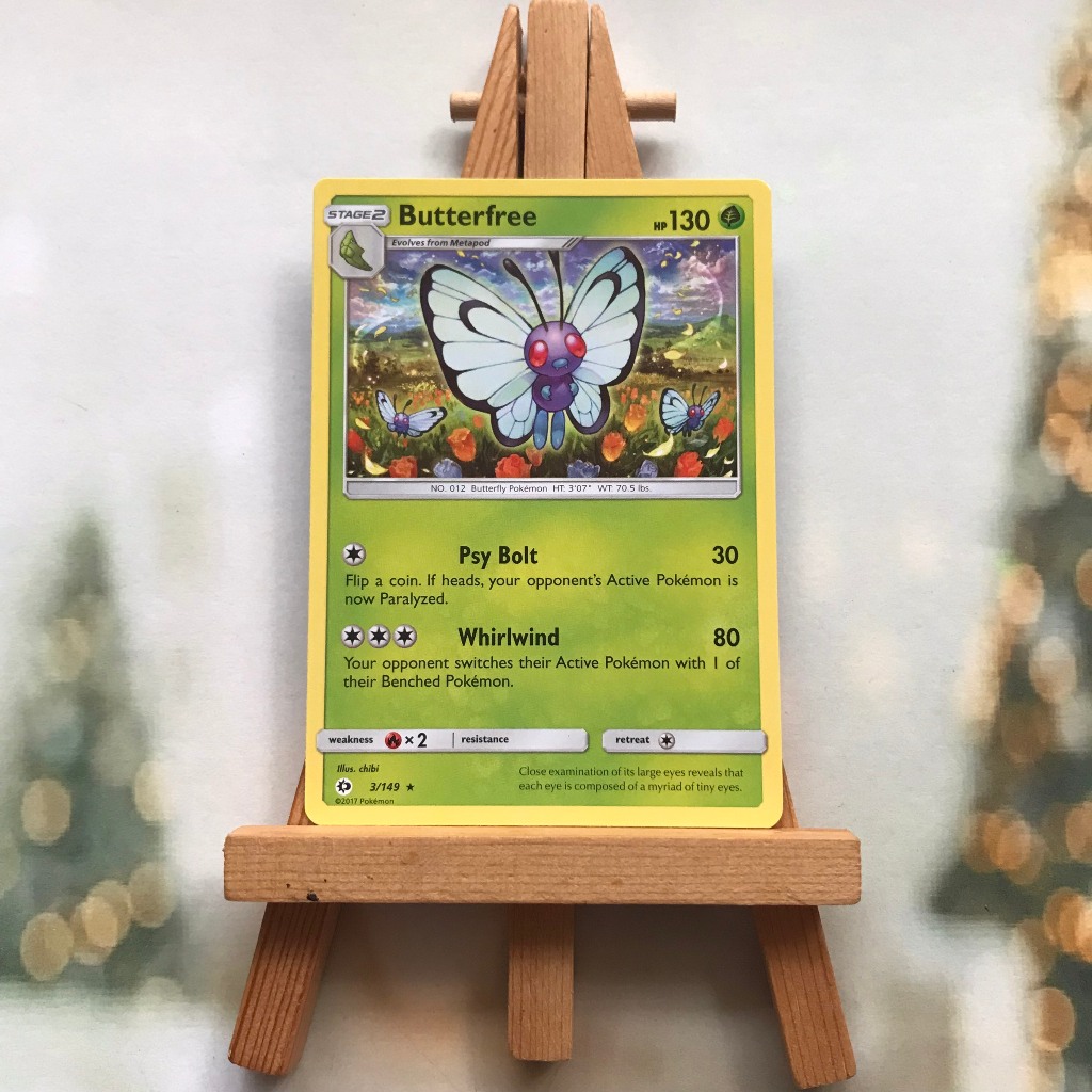 Pokemon Butterfree 3/149 Picture Cards - Sun & Moon Base Set Rare ...
