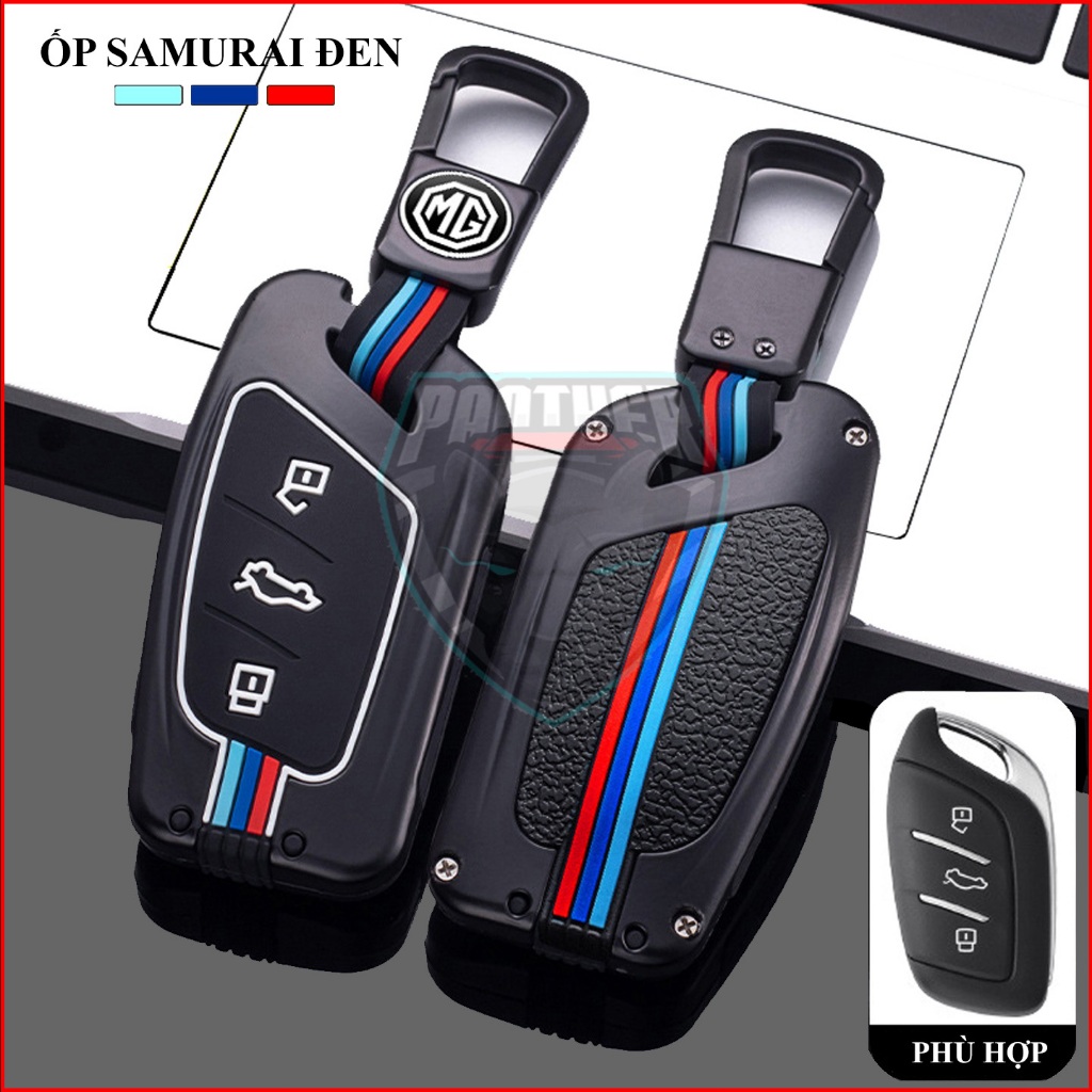 Car Key Case for MG MG5 HS ZS RX5 Premium Alloy SAMURAI Pattern BLACK ...