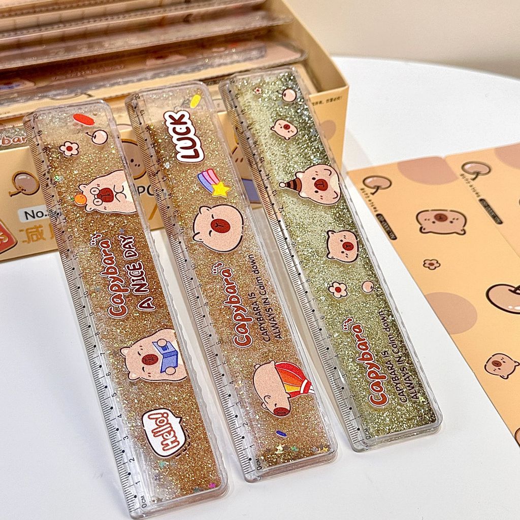Capybara Cartoon Ruler 20cm Glitter - 1 Piece | Shopee Malaysia
