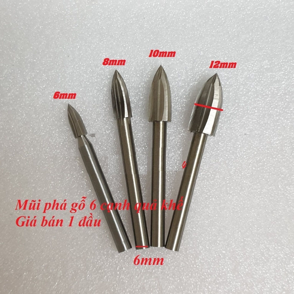 6-sided wood cutting bit - wood carving bit - 6mm rolled wood milling ...