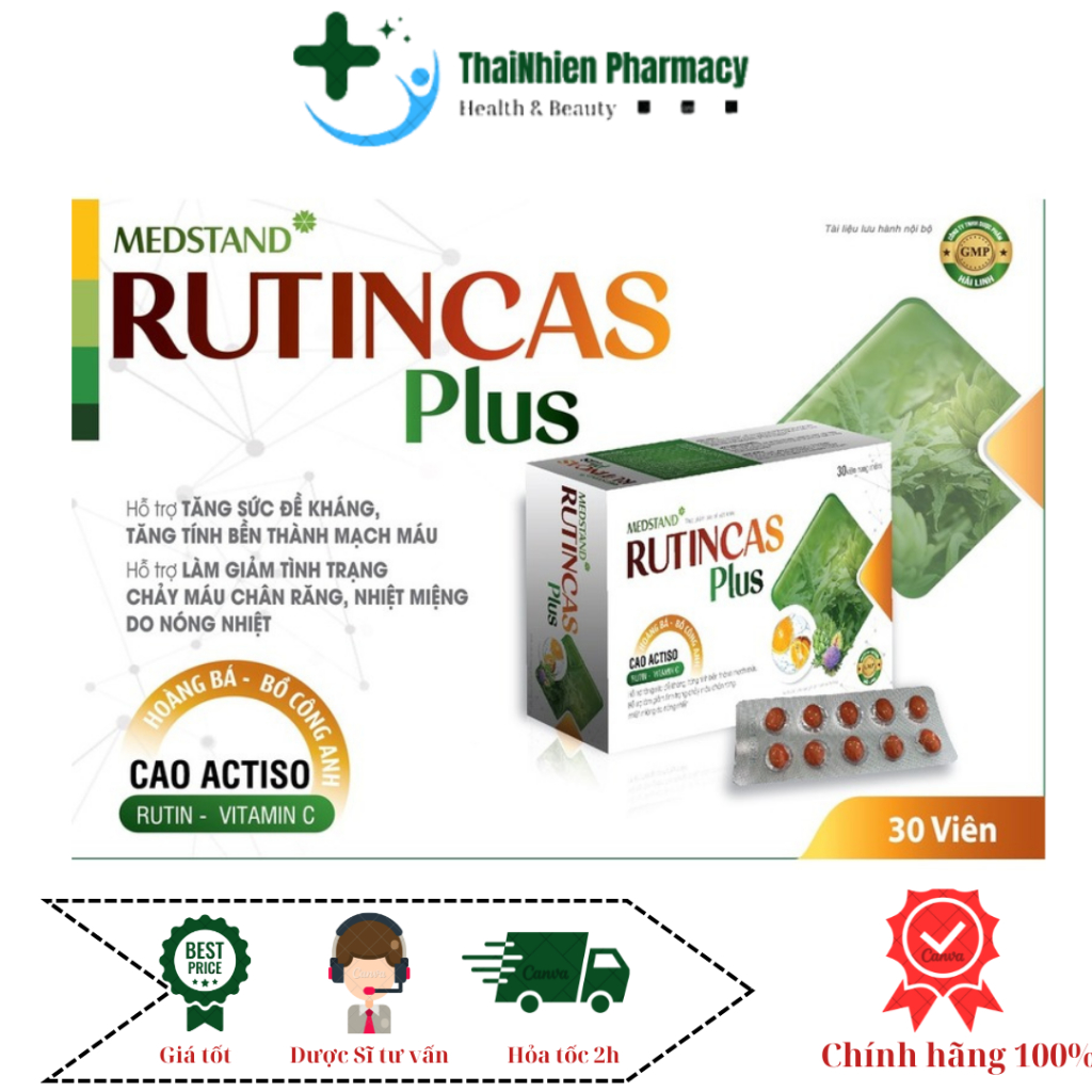 Rutincas plus MEDSTAND Tablets to reduce bleeding gums, canker sores ...