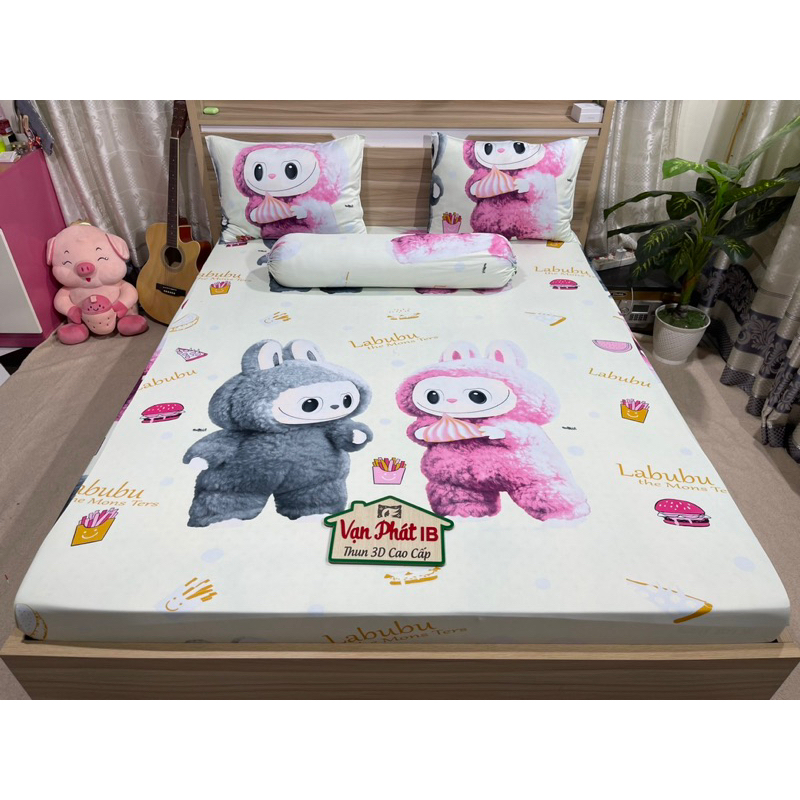 Korean Elastic Bedding Set 4 Piece Models Labubu Has 6 Colors | Shopee ...