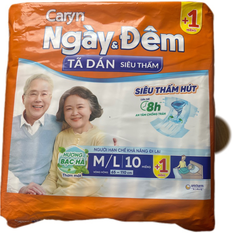 Combo of 4 packs of caryn day and night diapers for the elderly 10+1 ...
