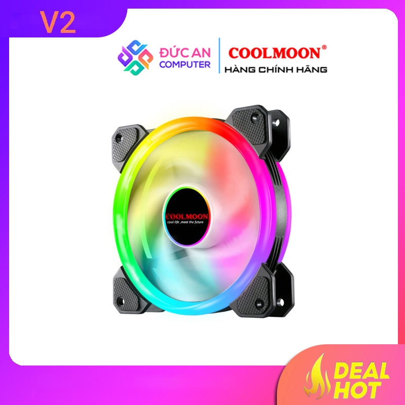 Coolmoon V2 RGB Led Fan, Heatsink Fan - Coolmoon Hub Synchronization ...