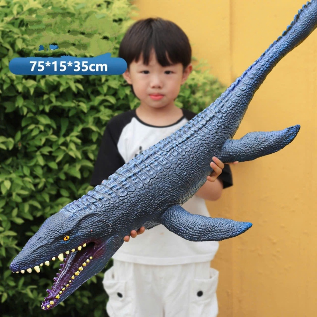 (Size Large) Plastic Mosasaurus model toy that plays music for babies ...