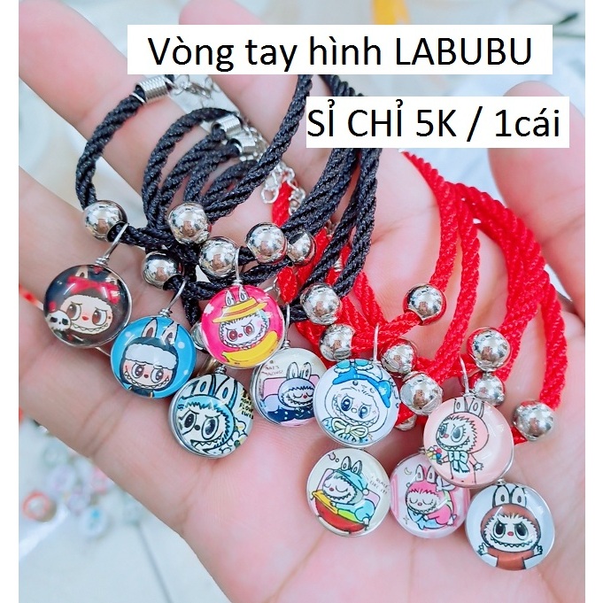 Cute LABUBU Cartoon Bracelet, Red String, Black String Price of 10 ...