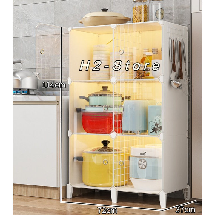 Smart multi-purpose kitchen cabinet with plastic mesh and luxurious ...