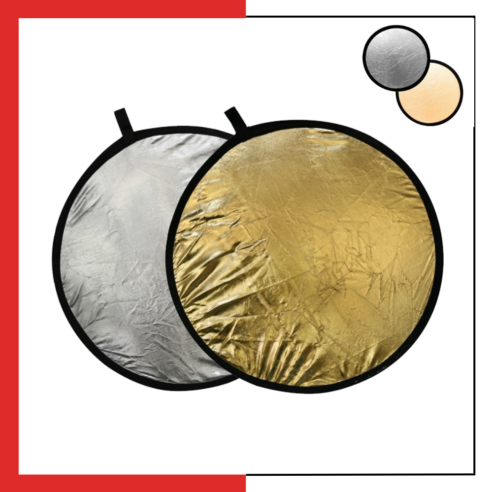Round Photography Reflector 2 colors gold/silver in 1 product, used for ...
