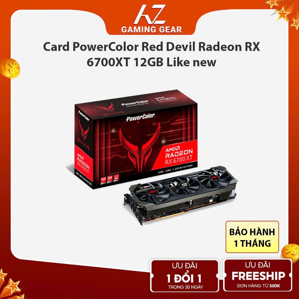 Vga Powercolor Red Devil AMD Radeon RX 6700 XT 12GB Like new full box ...