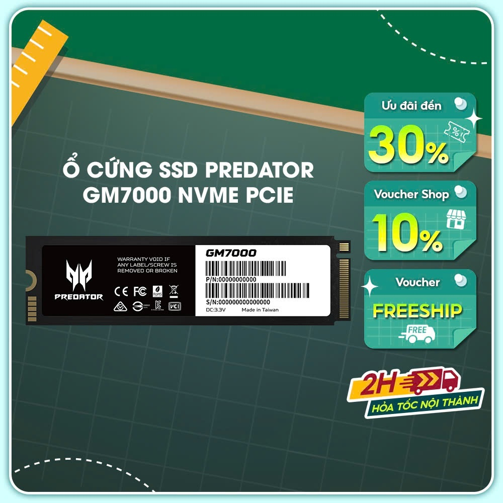 Acer Predator GM7000 NVMe PCIe Gen4 Gaming Hard Drive Read Speed 7400 ...