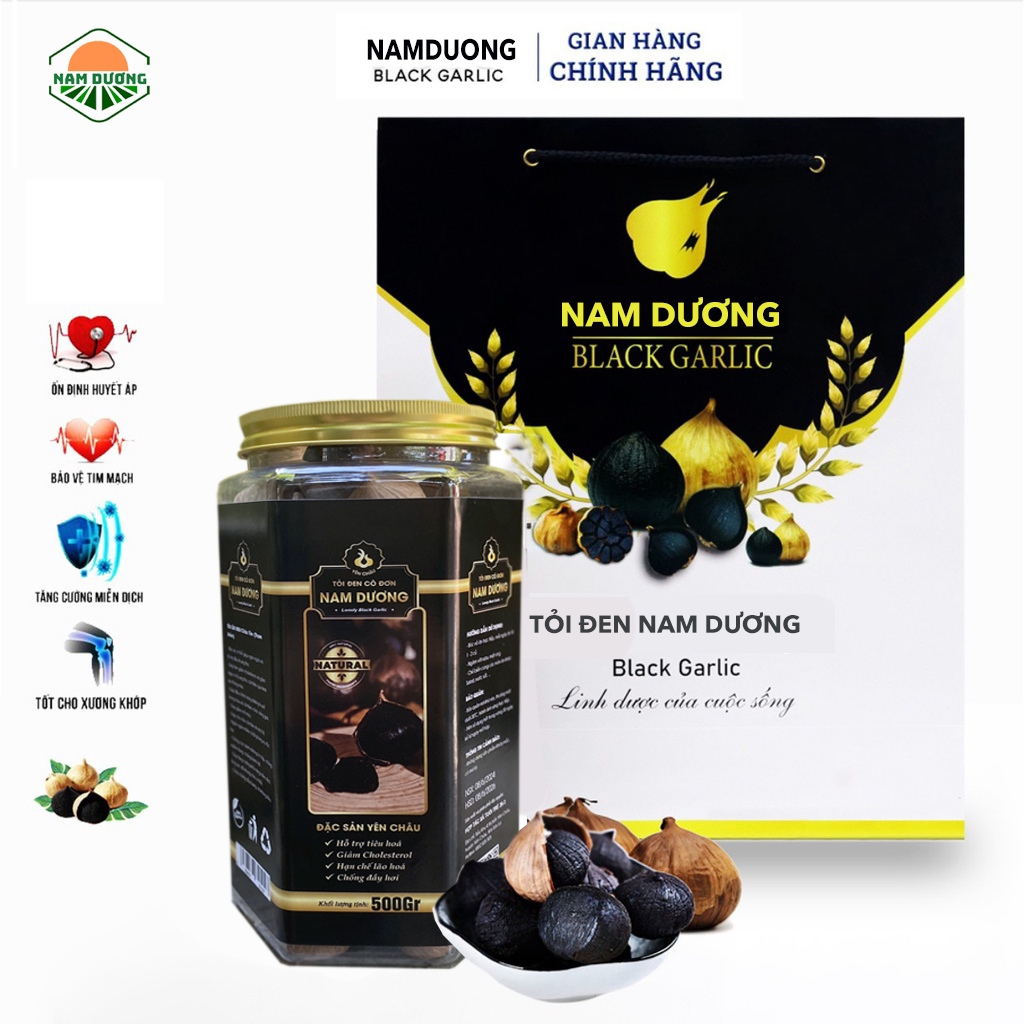 Lonely black garlic, Nam Duong Foods fermented for 90 days using premium canned Japanese ...