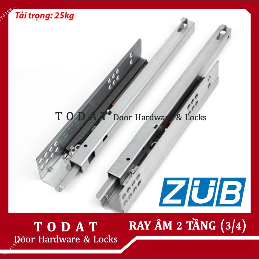 ZUB 2-stage damping rail, 3/4 opening, latch lock of all sizes (1 bag ...