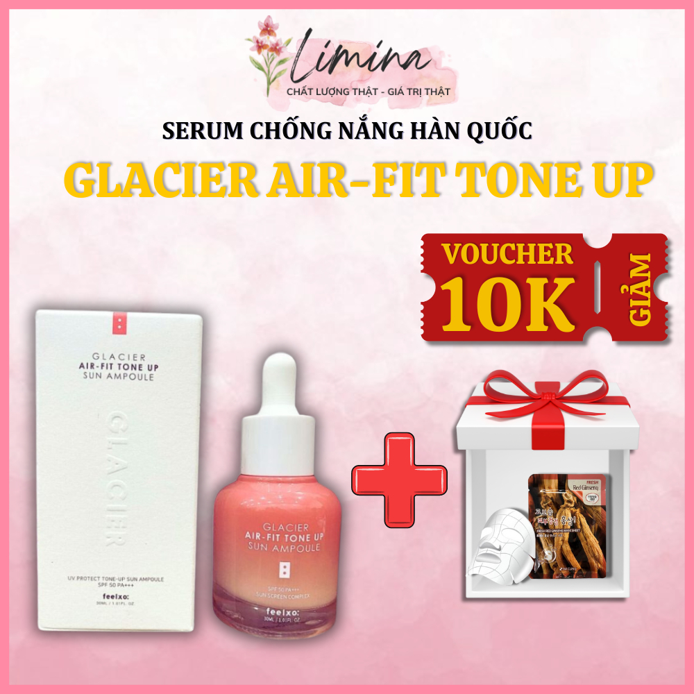 Feelxo Glacier Air- Fit Tone Up Sun Ampoule SPF50 + / PA + + Sunscreen ...