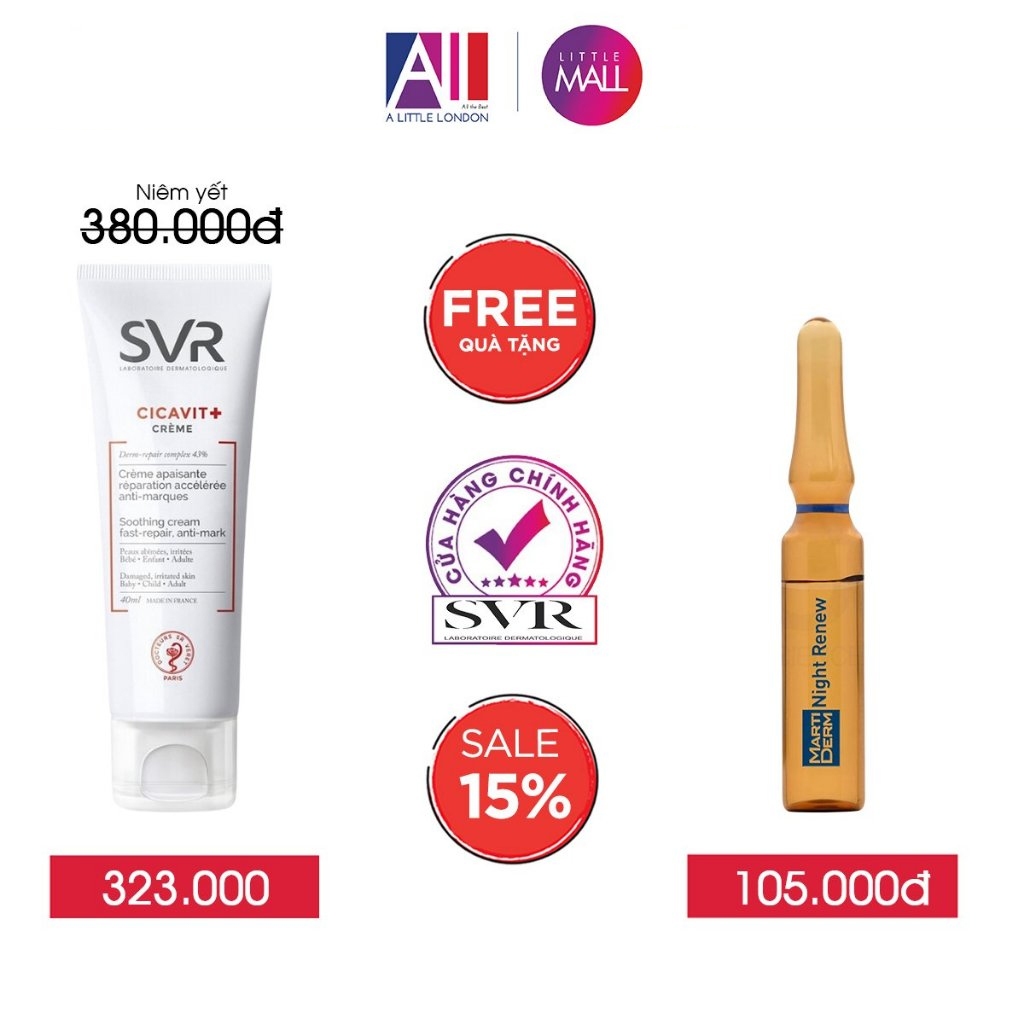 Svr cicavit + crème soothing cream 40ml FREE Martiderm anti-aging ...