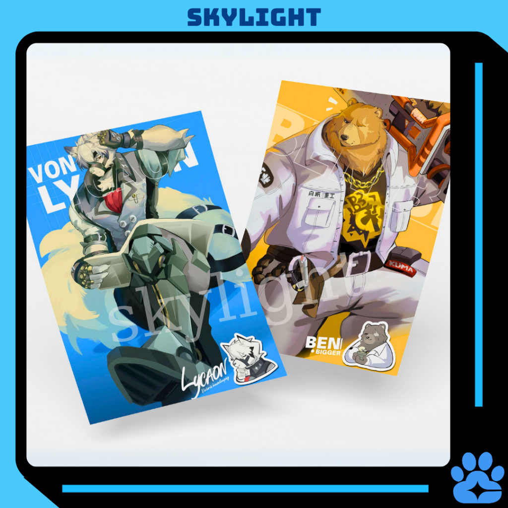 Art Print A6 Furry VON LYCAON/ BEN BIGGER - Zenless Zone Zero | Shopee ...