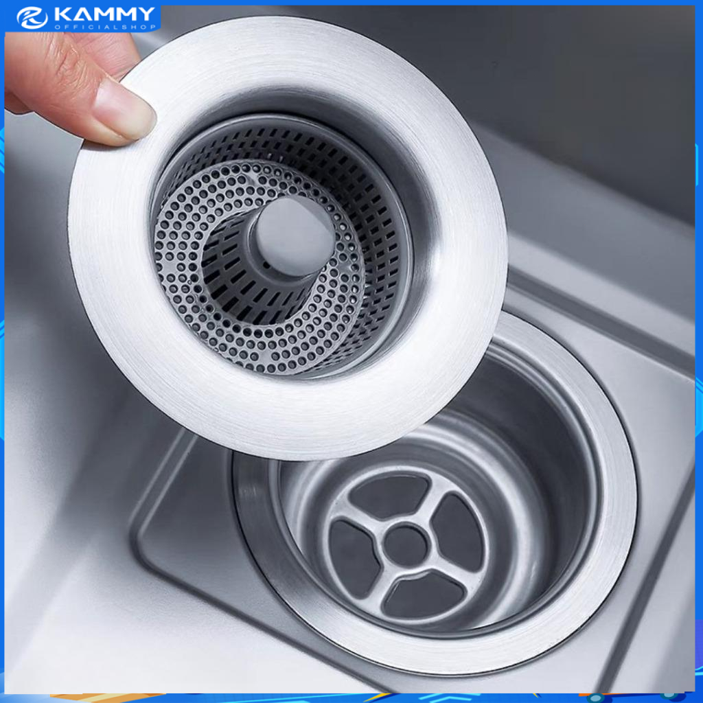 Hcm】3 in 1 304 Stainless Steel Sink Waste Filter - Prevents insect ...