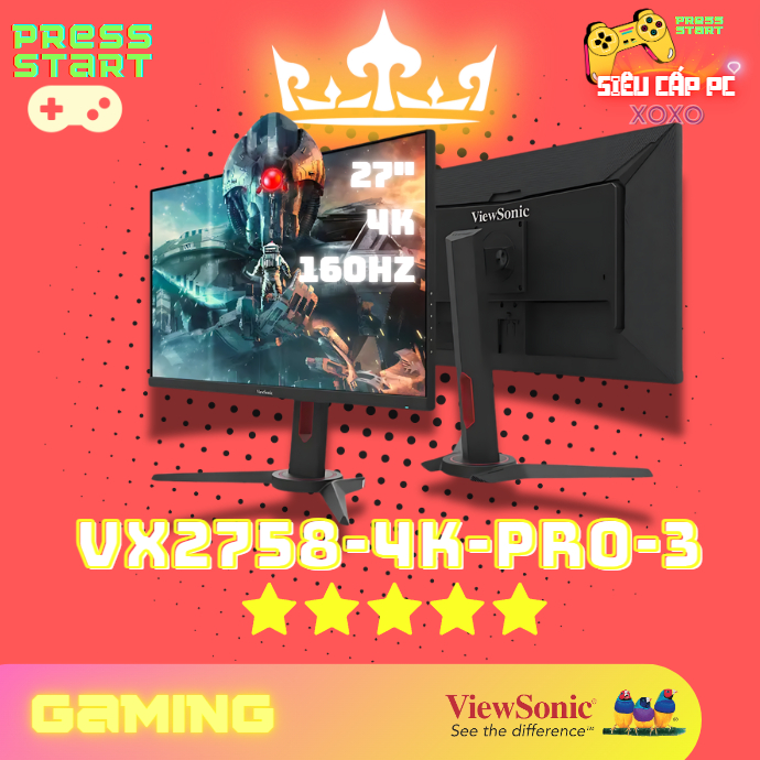Viewsonic VX2758 PRO-3 Gaming Monitor 27 Inch IPS 160Hz FreeSync Anti ...