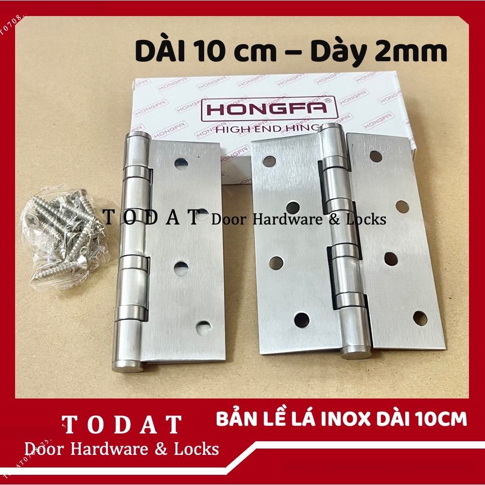 [HongFa](Discharge] Set Of 2 Leaf Hinges 10cm inox 304 2mm Thick ...