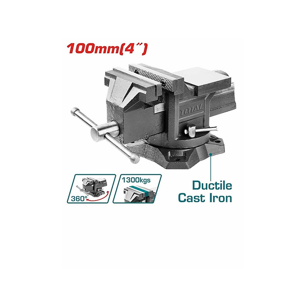 Total THT6146 INGCO HBV084 4 inch swivel base vise - Cold table vise ...