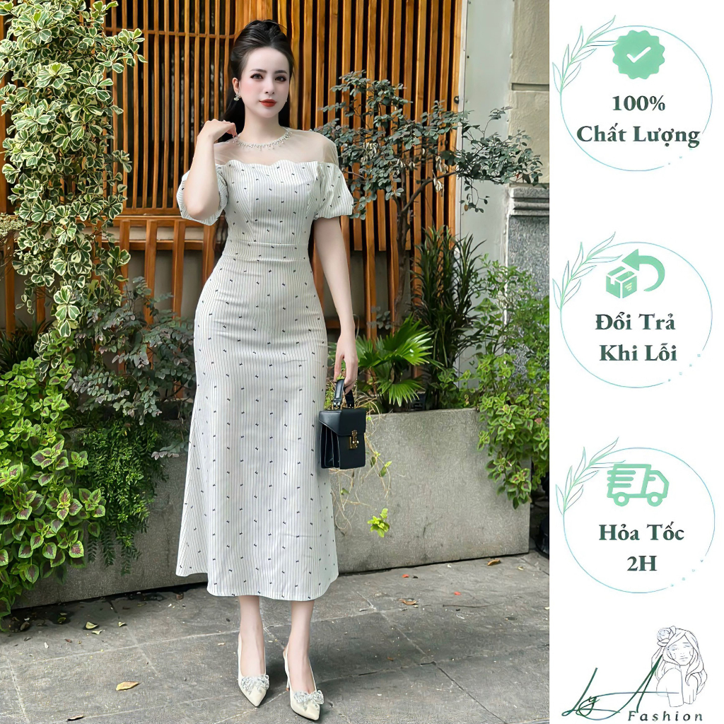 Fishtail Long Dress With Mesh Neck Design And Rhinestones Hugging Body ...