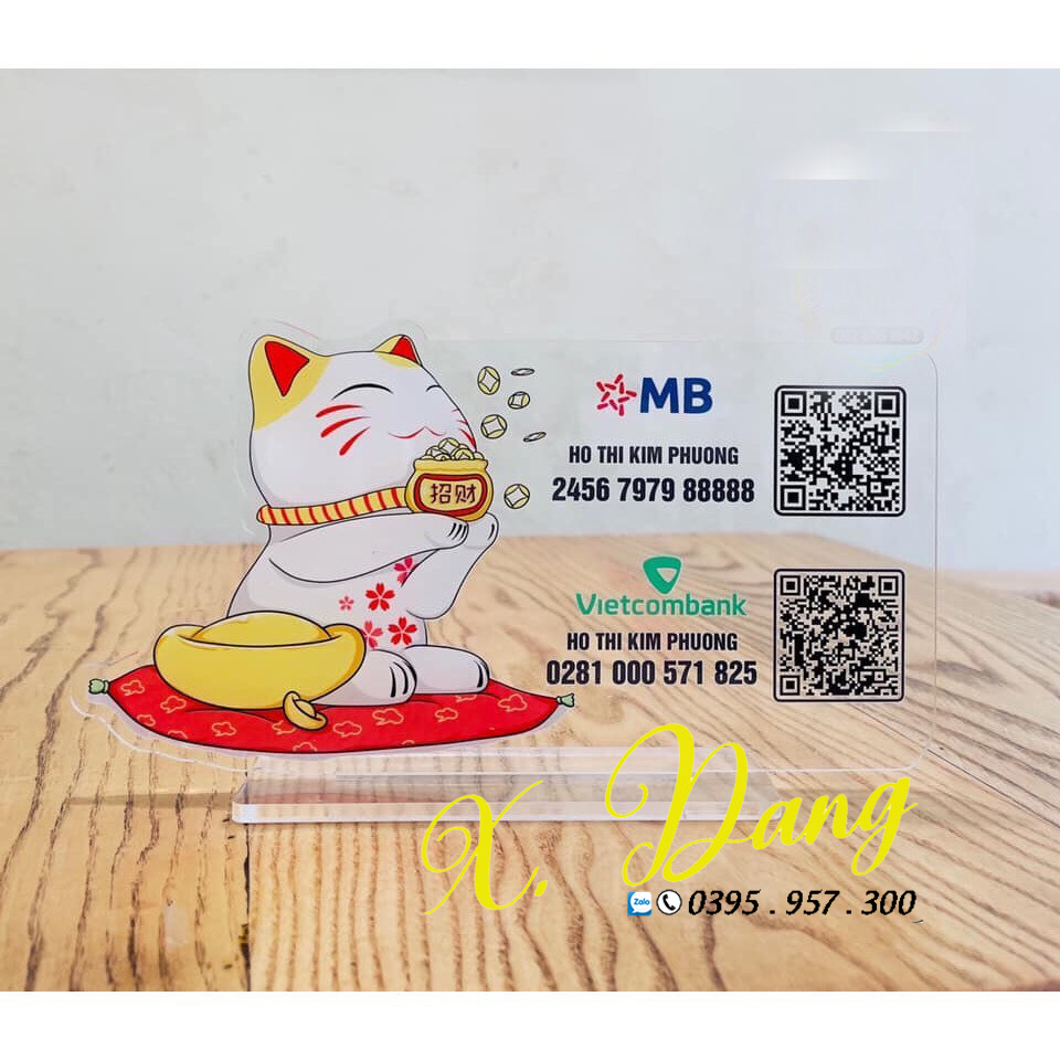 Qr code board made of transparent mica material for the table, designed ...